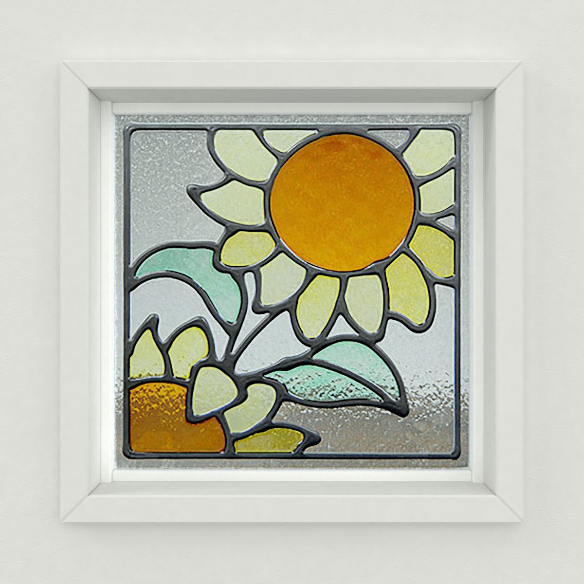 ステンドグラス風装飾ガラス(スクウェア) OG210｜オーダーガラス板.com